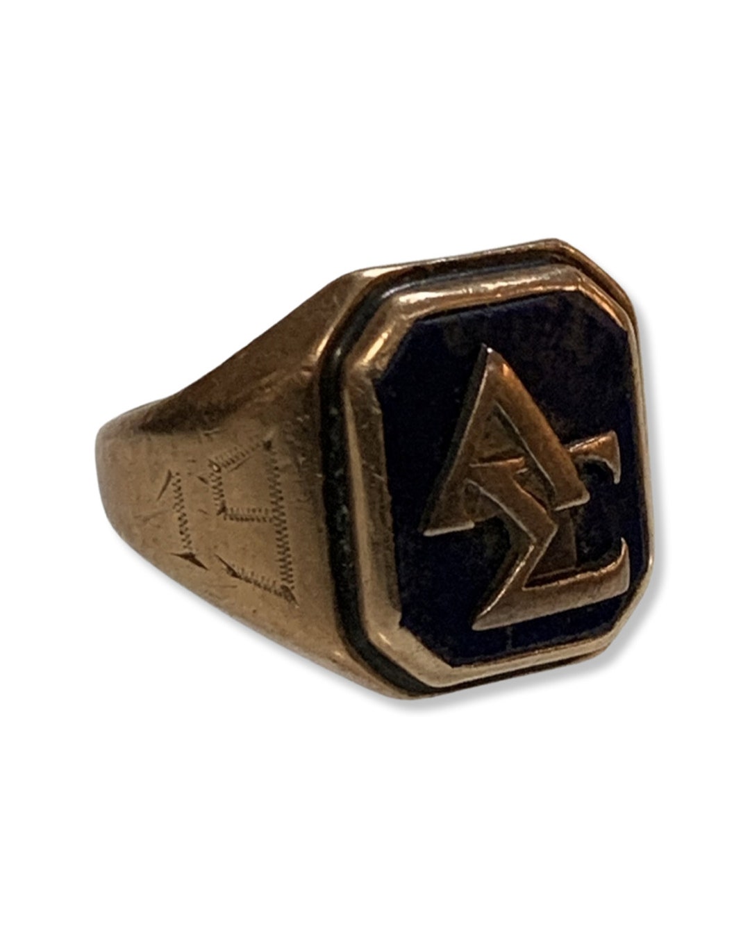 Antique 1926 Alpha Sigma Signet Class Ring 10k Gold Size 5 - Etsy