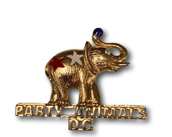 Vintage Gop Elephant - Etsy