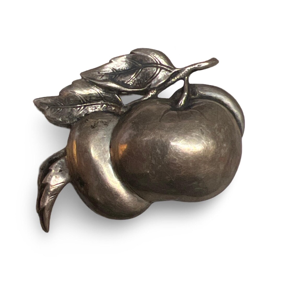 Brooch Guglielmo Cini Realistic Sterling Apples Pin - Etsy