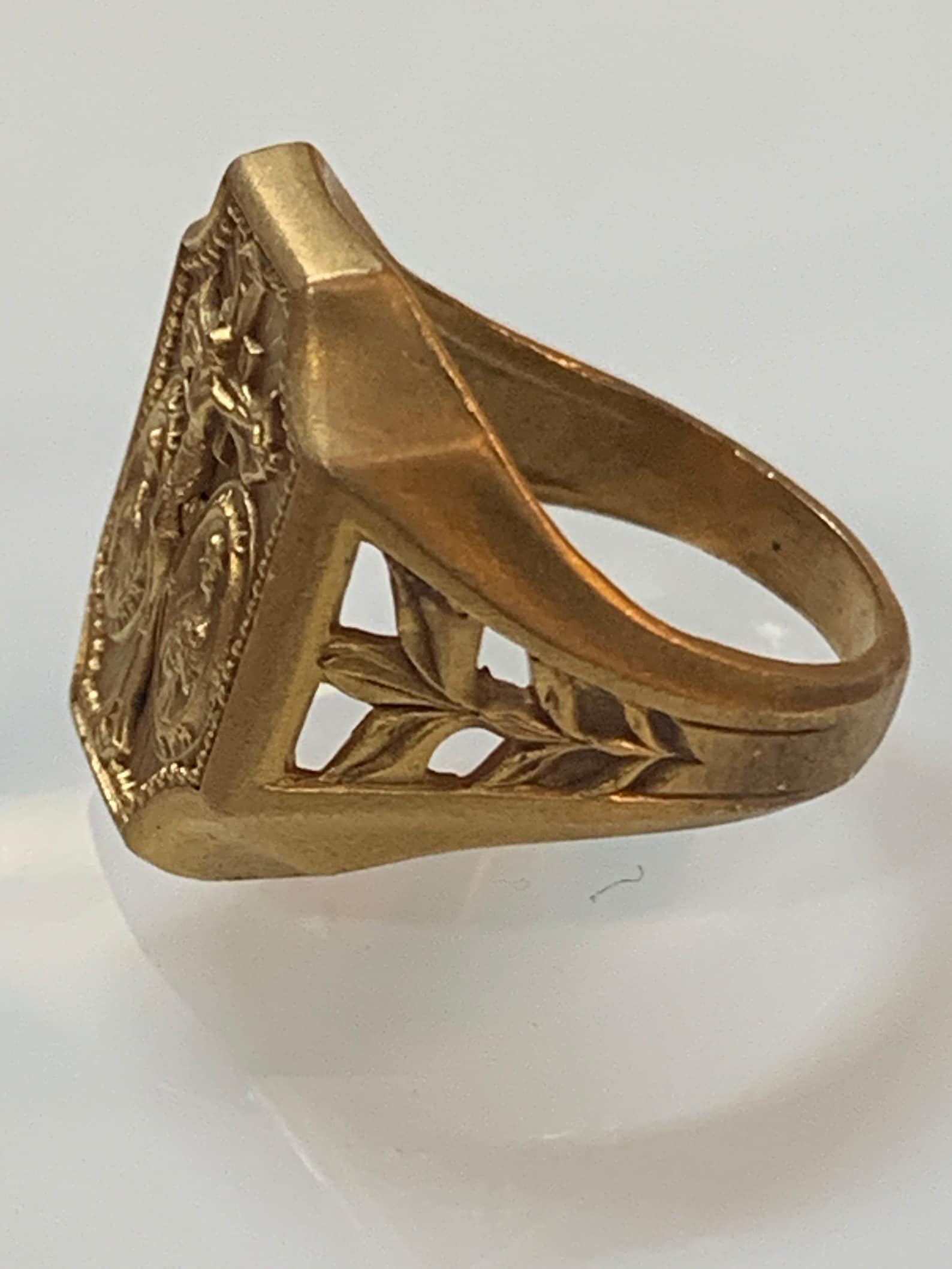 Vintage Jesus Mary & St. Joseph Pray for Us Gold Ring - Etsy