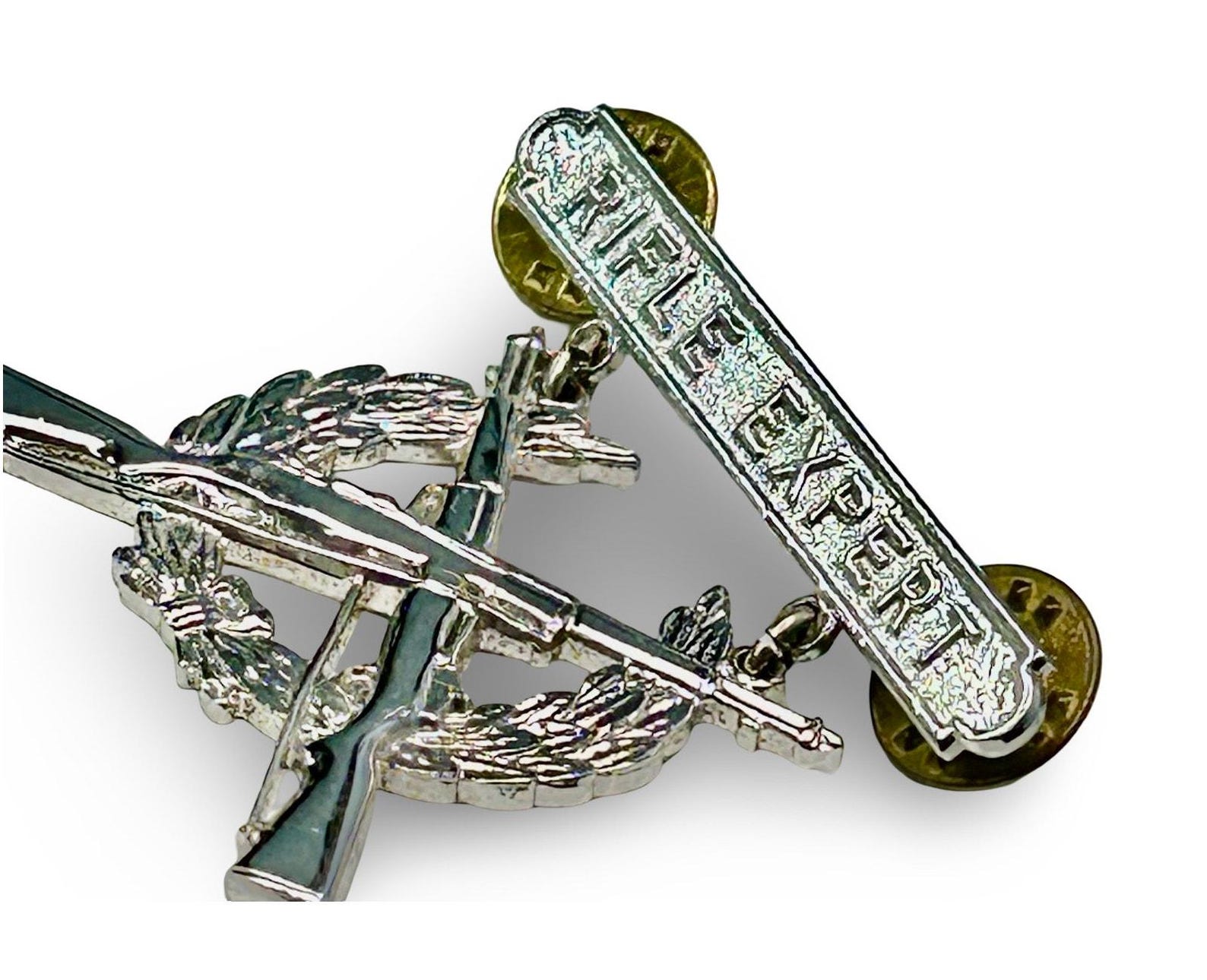 Sterling Silver Rifle Expert Badge U.S. Military Marksman Pin - Etsy