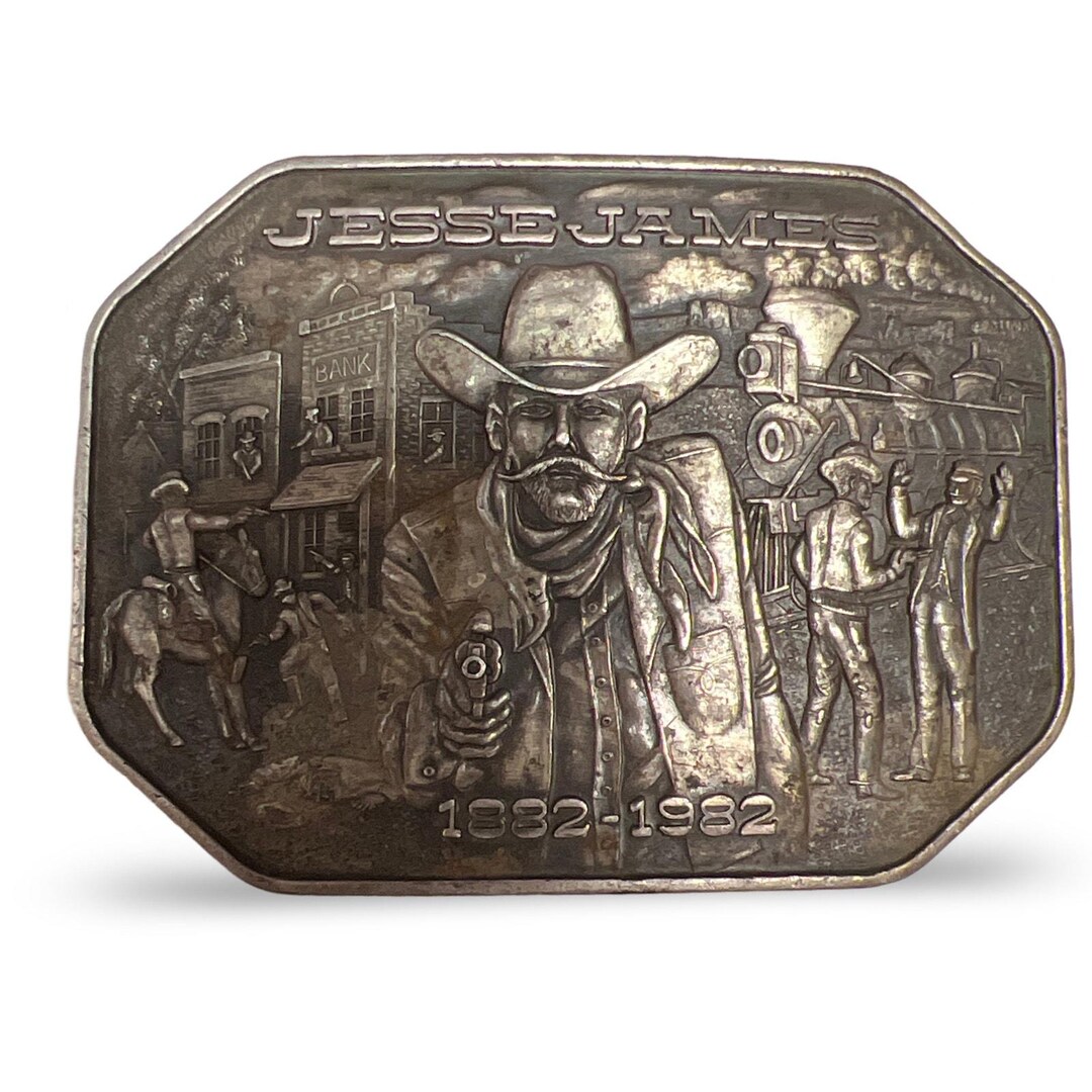 Sterling Silver Jesse James 100th Anniversary Belt Buckle 1982 - Etsy