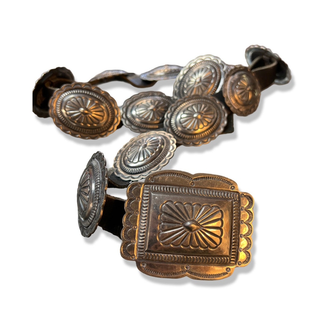 Vintage Native American Roger Skeet Jr Sterling Silver Concha Belt - Etsy