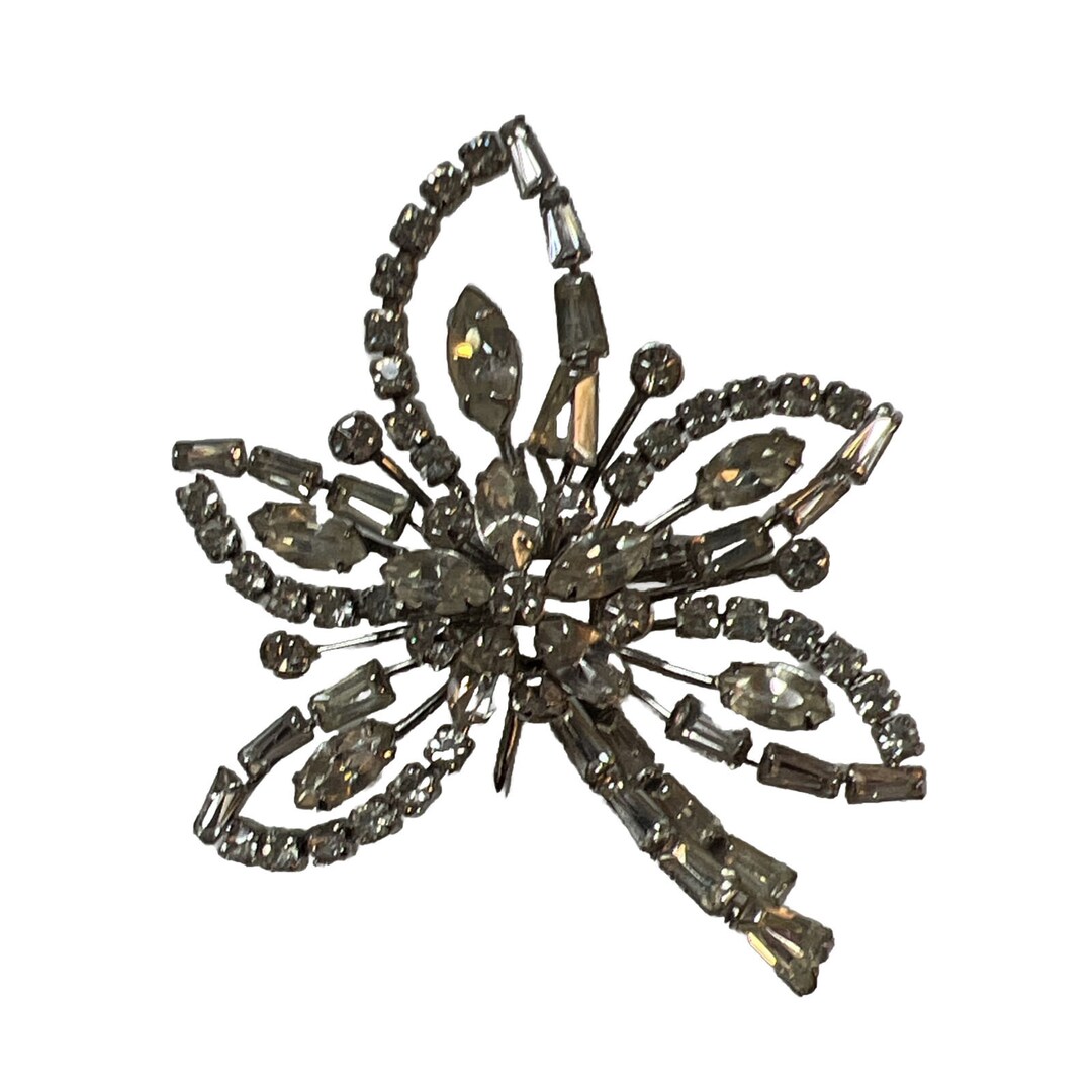 Broche vintage signée PHYLLIS STERLING argent 925 strass en - Etsy France