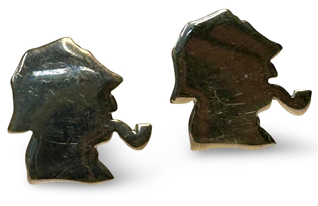 Vintage Sterling Silver Sherlock Holmes Cufflinks English Hallmarks - Etsy