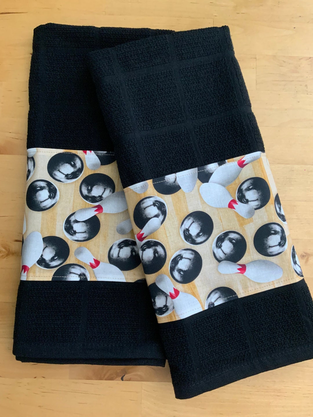 Bowling Kitchen Towels, Sports Towels, Bar Towels, Bowling Fabric ...