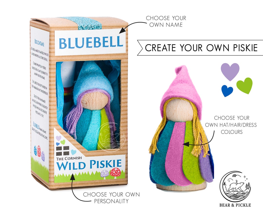 Cornish Piskie, Wooden Doll, Piskie Figurine, Cornish Pixie, Piskie ...