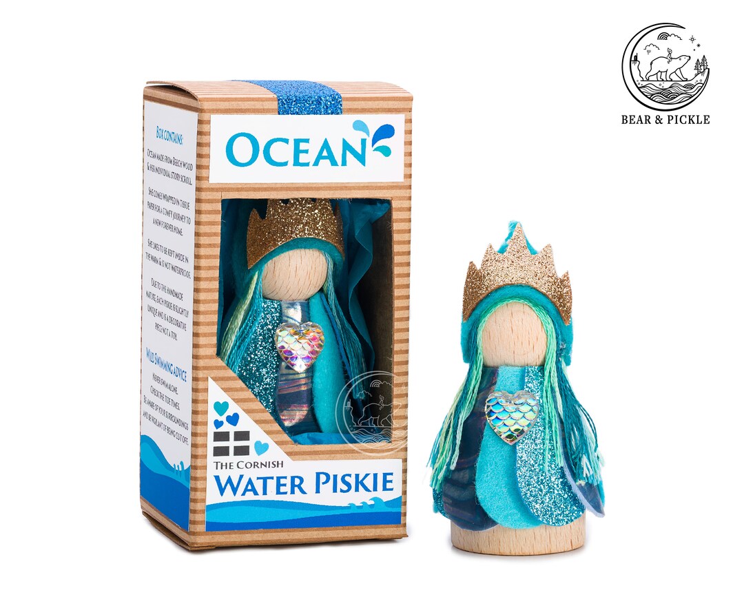 Cornish Piskie Ocean Wooden Doll Piskie Figurine Cornish - Etsy