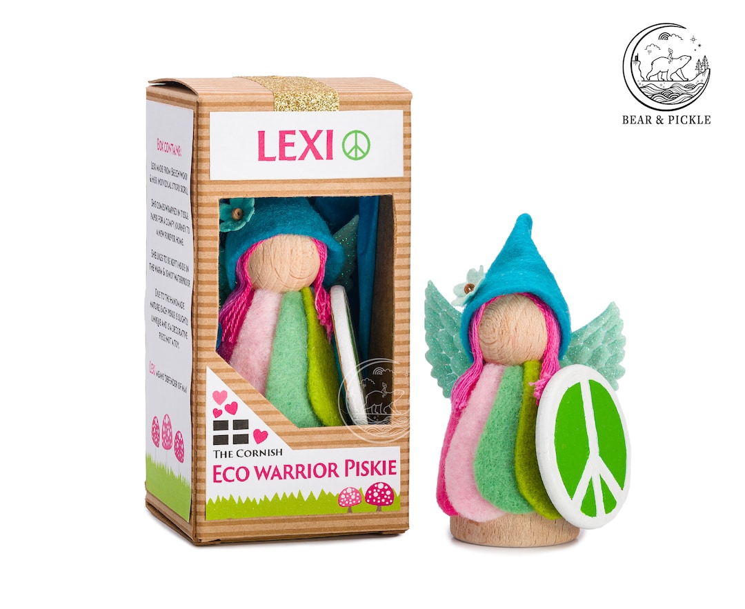 Cornish Piskie, Lexi, Wooden Doll, Piskie Figurine, Cornish Pixie ...