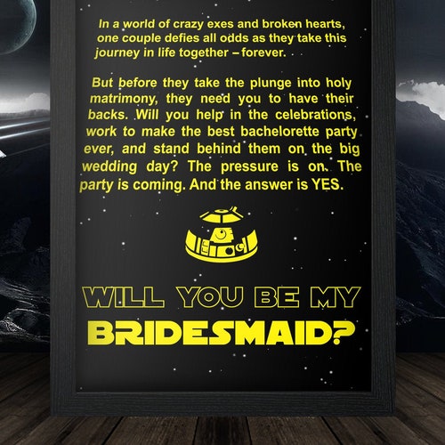 Bridesmaid Proposal Star Wars - Etsy