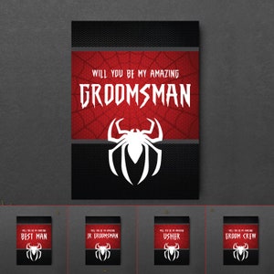 Marvel Spiderman Groomsmen Proposal - Etsy
