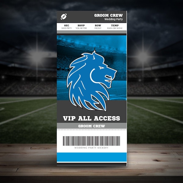 Detroit Lions Ticket - Etsy