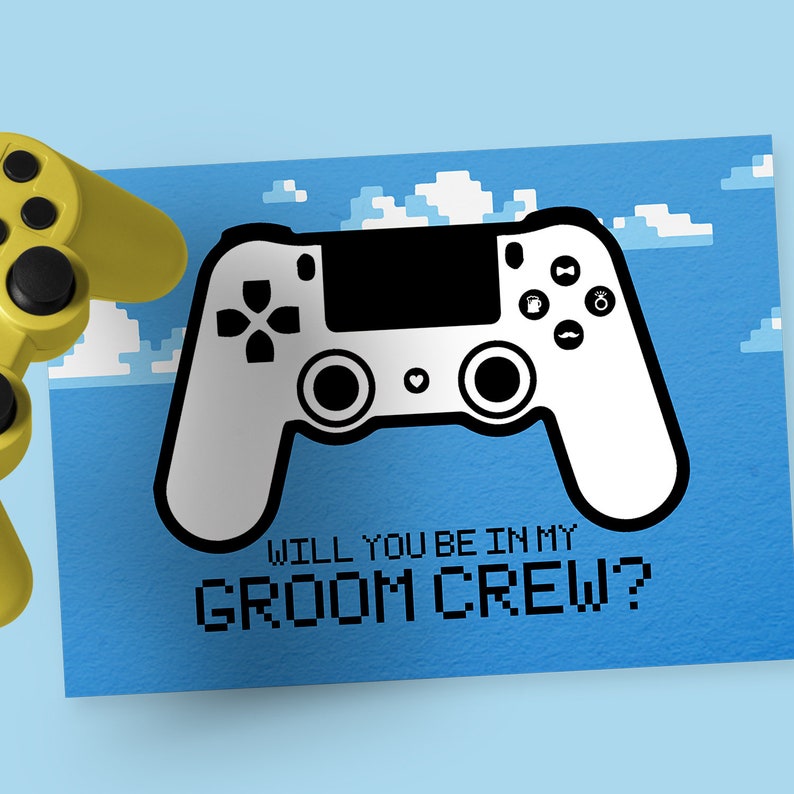 Gamer Groomsmen Proposal Playstation - Etsy