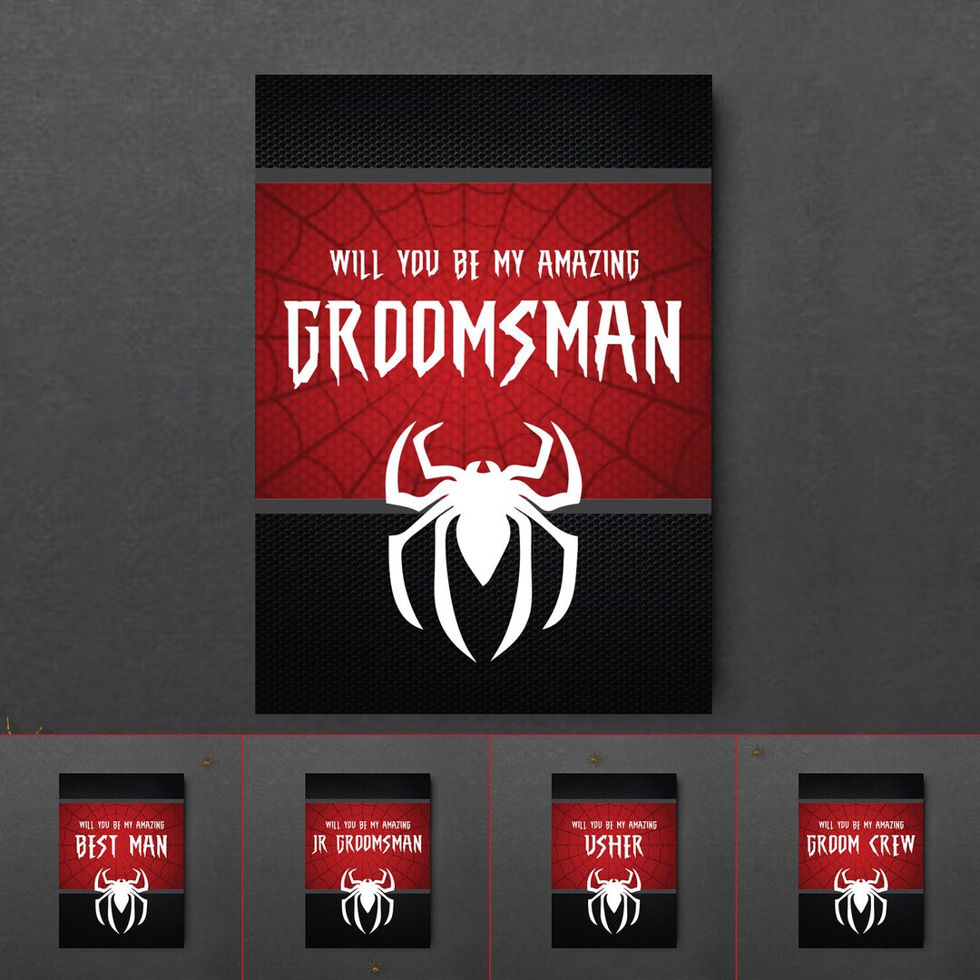 Marvel Spiderman Groomsmen Proposal - Etsy