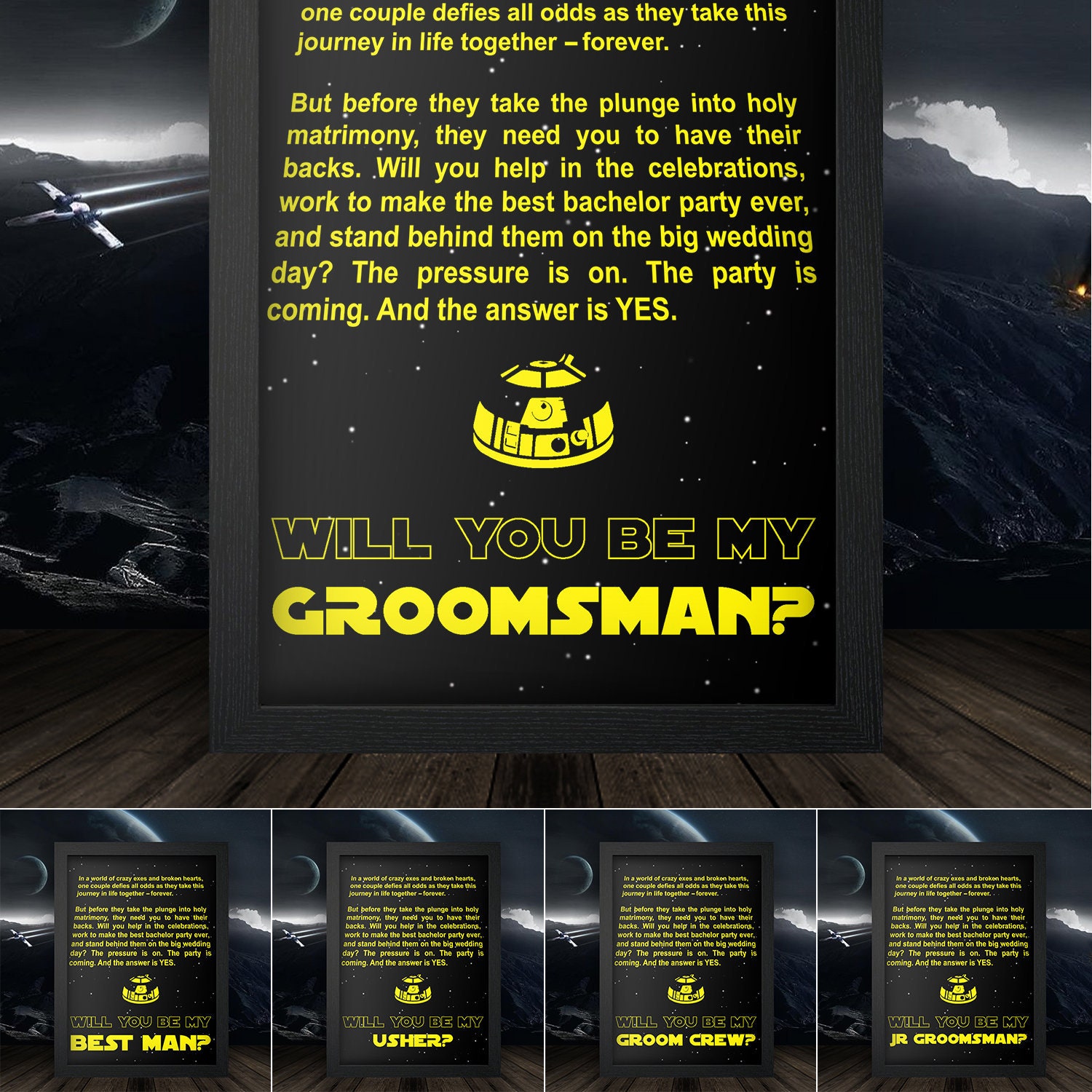 Groomsmen Proposal Star Wars Digital File - Etsy UK