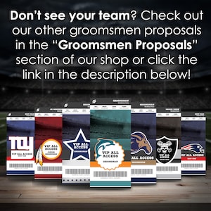 New England Patriots NFL Groomsmen Ticket Proposal - Etsy