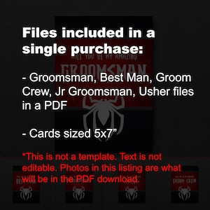 Marvel Spiderman Groomsmen Proposal - Etsy