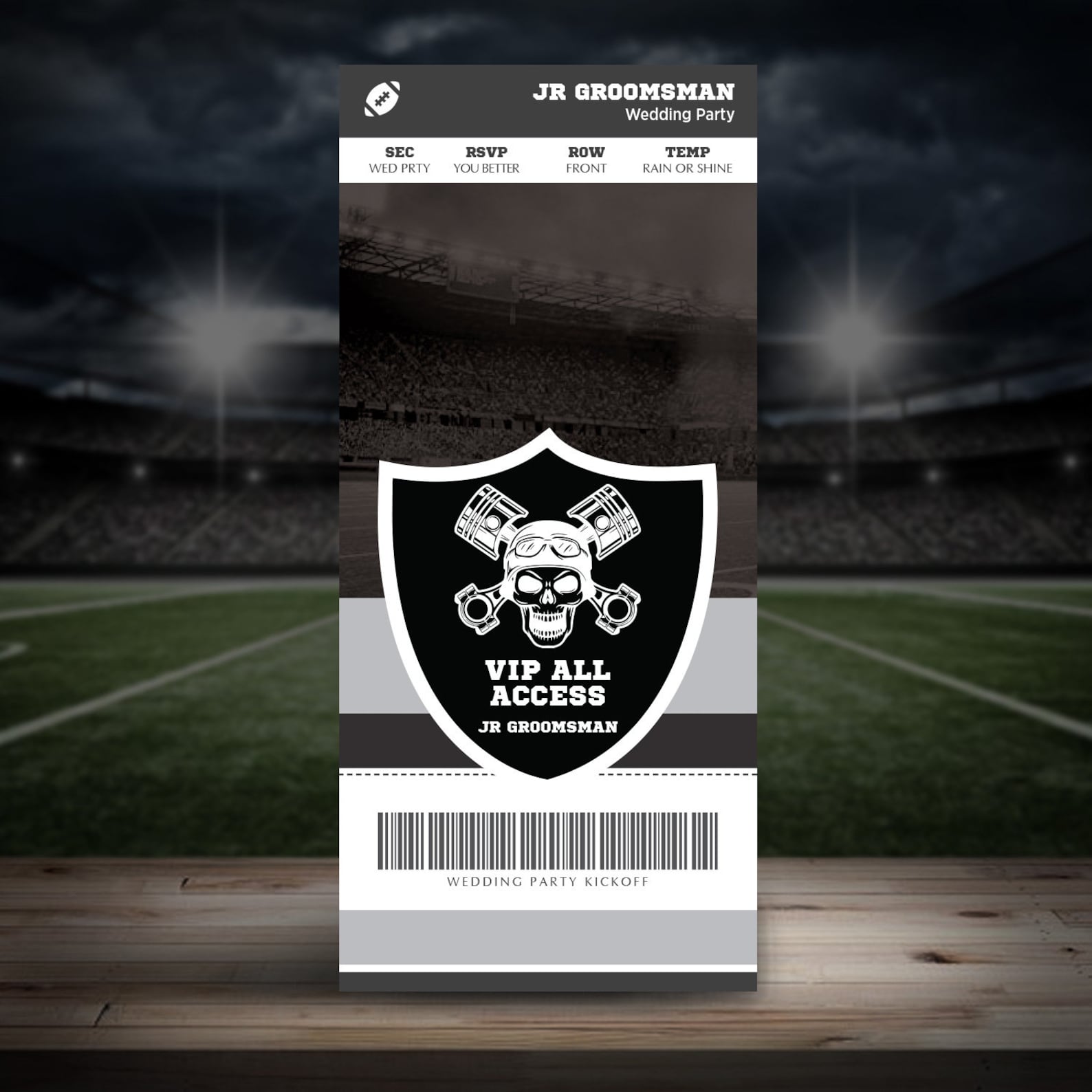 Oakland Raiders NFL Groomsmen Ticket Proposal - Etsy