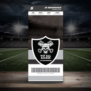 Oakland Raiders NFL Groomsmen Ticket Proposal - Etsy