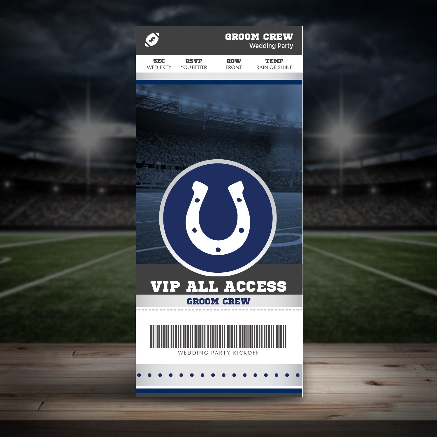 Indianapolis Colts NFL Groomsmen Ticket Proposal - Etsy Ireland