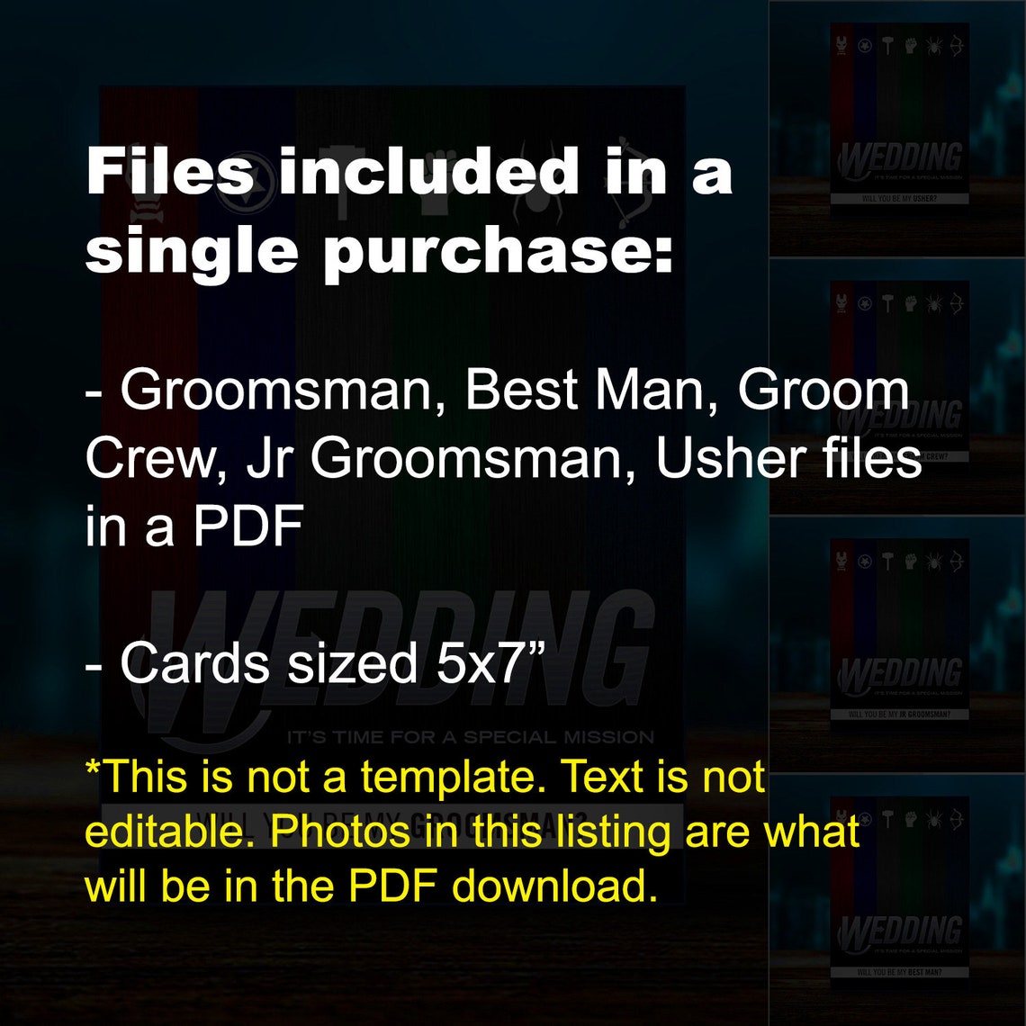 Avengers Marvel Groomsmen Usher Best Man Proposal - Etsy