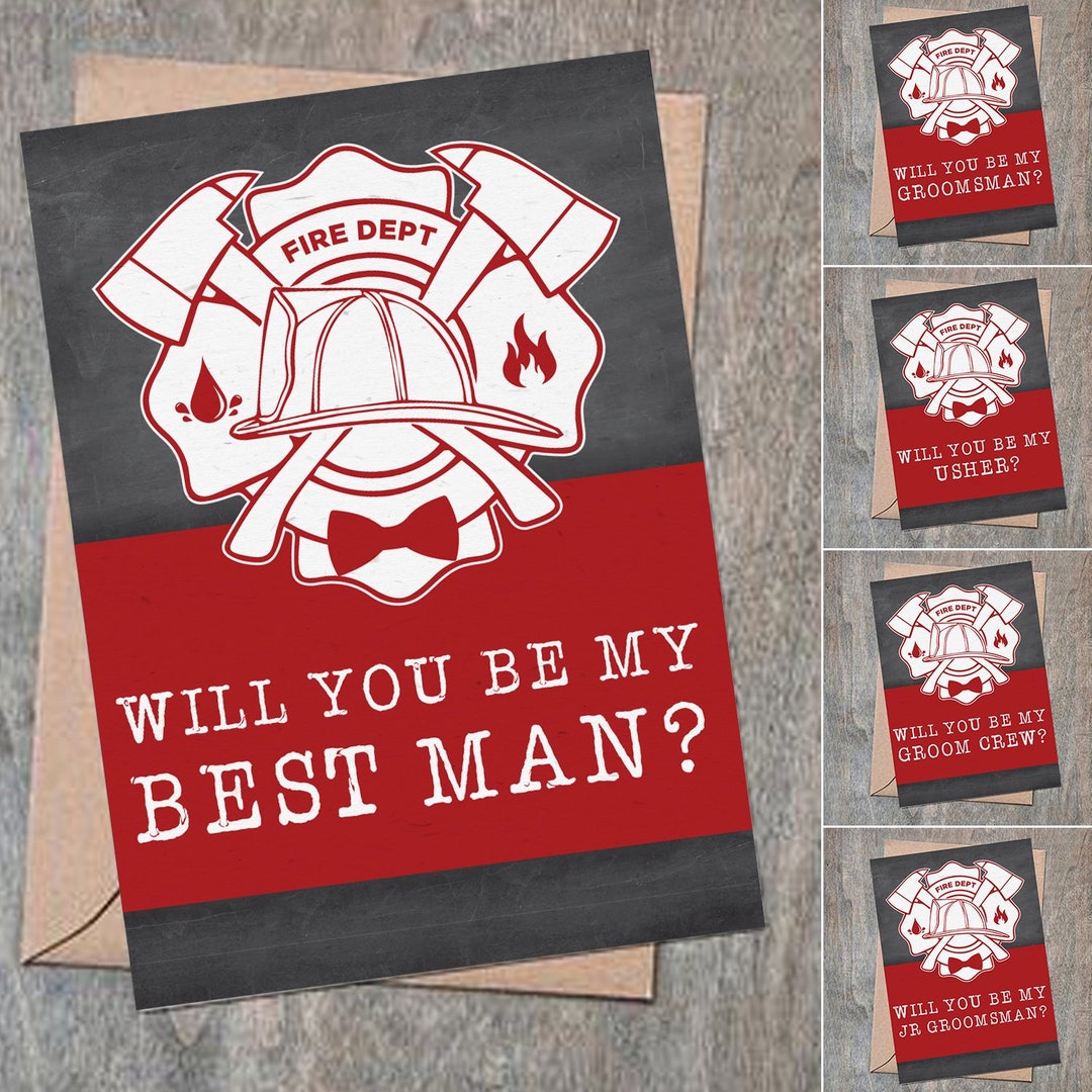 Firefighter Groomsmen Proposal - Etsy