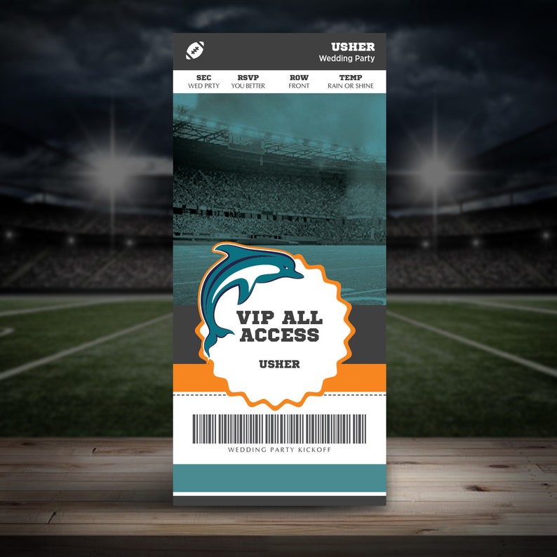 Miami Dolphins NFL Groomsmen Ticket Proposal - Etsy