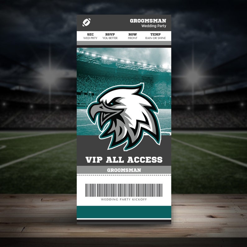 Philadelphia Eagles Groomsmen Ticket Proposal - Etsy