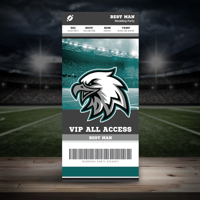 Philadelphia Eagles Groomsmen Ticket Proposal - Etsy