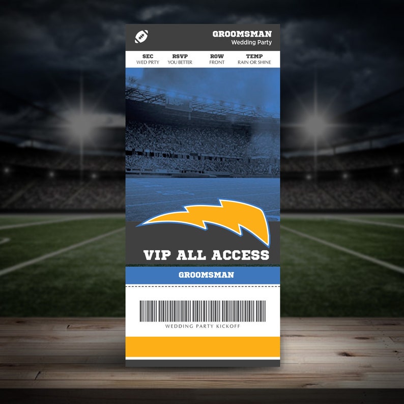 Football NFL Groomsmen Usher Proposal LA Chargers - Etsy