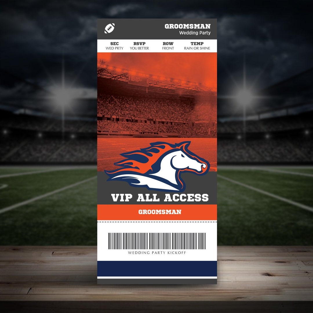 Football Best Man Groomsmen Denver Broncos Proposal NFL - Etsy