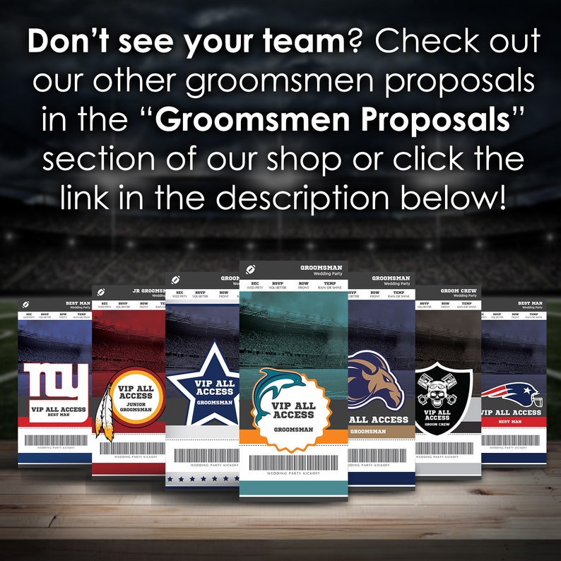 Philadelphia Eagles Groomsmen Ticket Proposal - Etsy