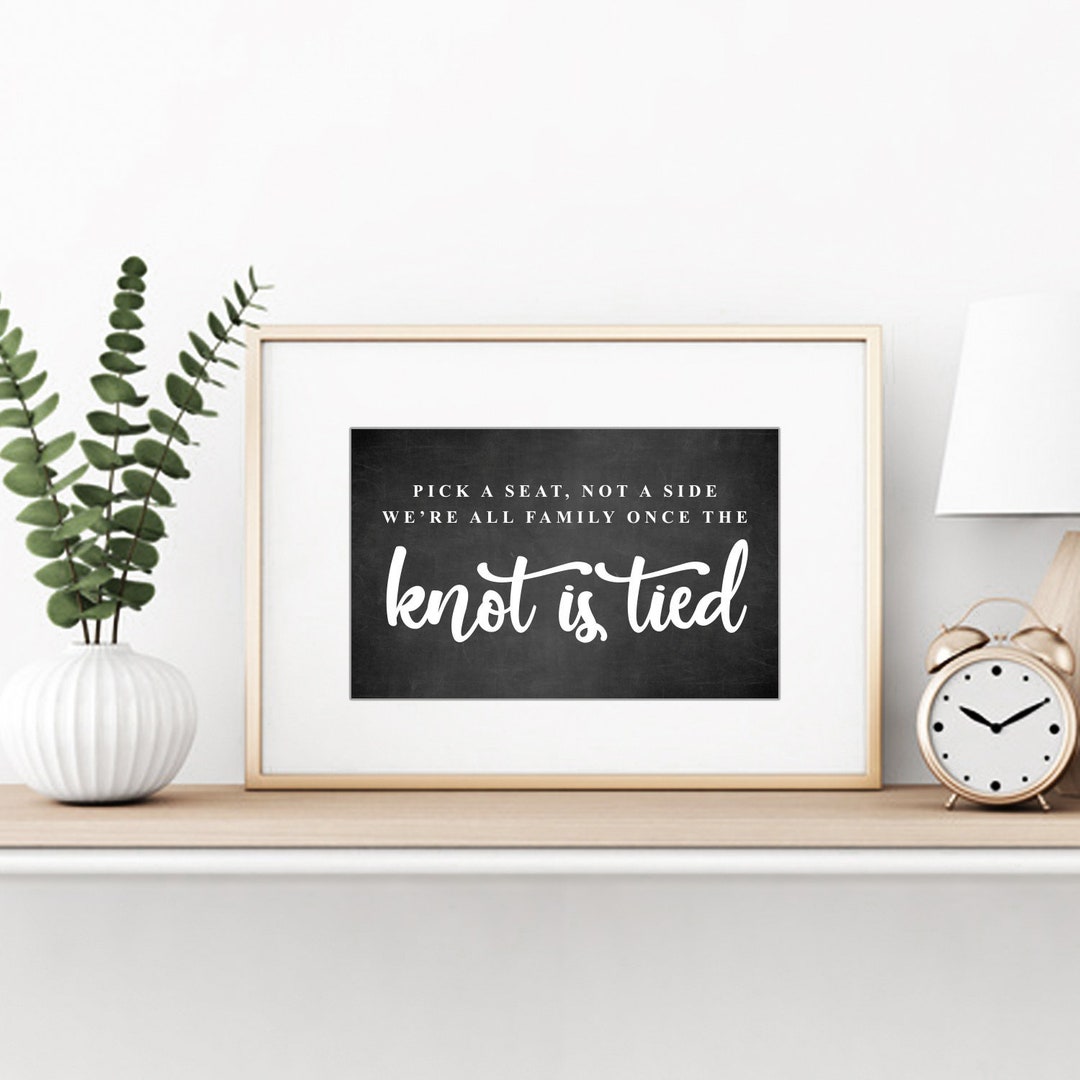 Pick a Seat Not a Side Sign - Etsy