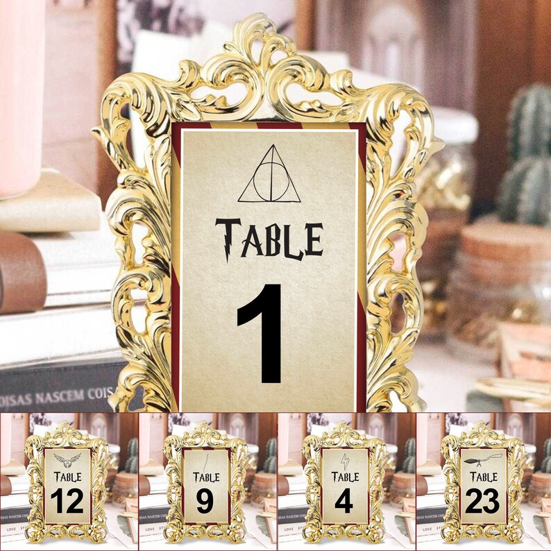 Harry Potter Gryffindor Table Numbers Digital File | Etsy
