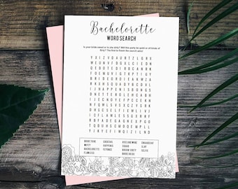 Bachelorette Party Word Search Game (digital Download) - Etsy