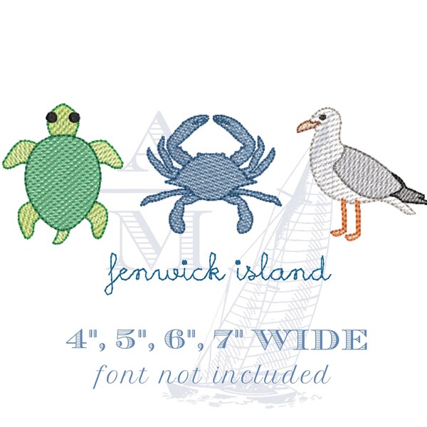 Beach Embroidery - Etsy