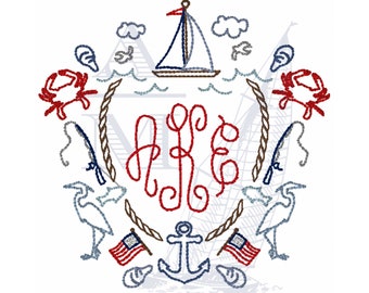 Monogram Nautical | Etsy