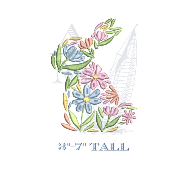 Bunny Embroidery Design - Etsy