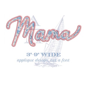 Mama Applique Embroidery Design for Machine Embroidery, for Moms, Satin ...