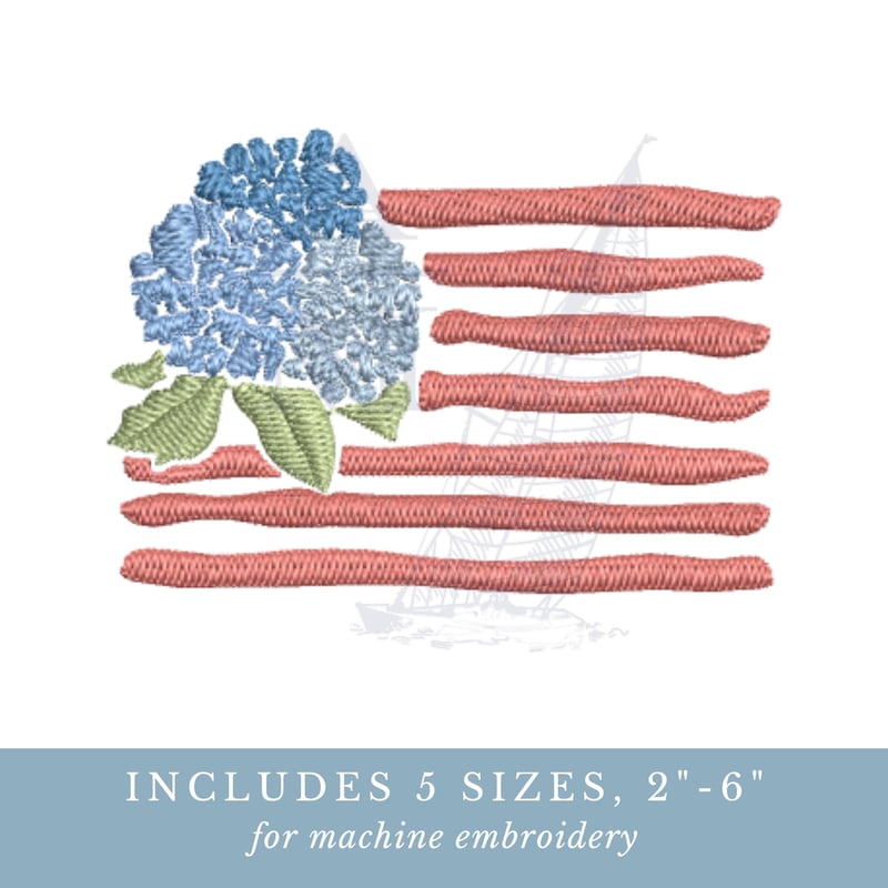 Flag With Hydrangeas - Etsy
