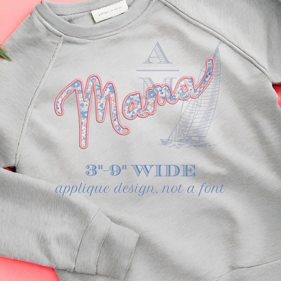 Mama Applique Embroidery Design for Machine Embroidery, for Moms, Satin ...