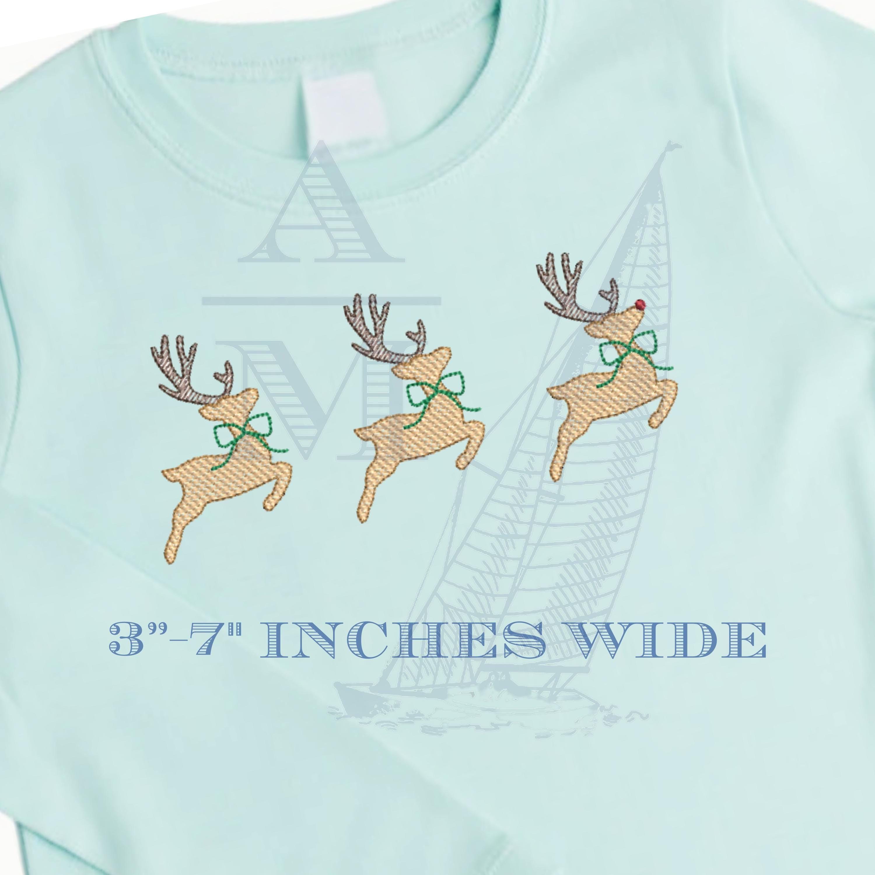 Reindeer Rudolph Embroidery Design Trio, Machine Embroidery Digital ...