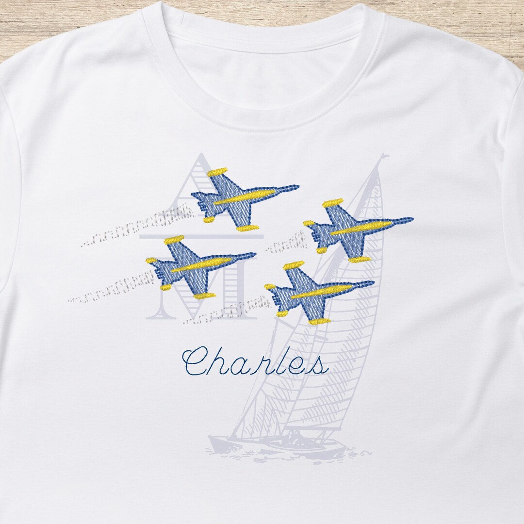 Blue Angels Airplane Jet Embroidery Design, Summer Embroidery Plane ...