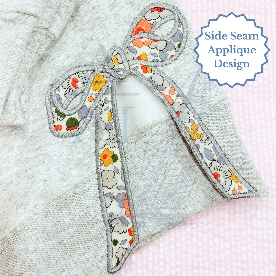 Hand Tied Style Side Bow Applique for Sweatshirts and Tops, Trendy ...