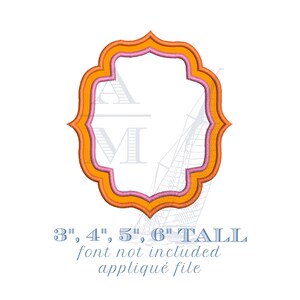 Geometric Applique Monogram Frame, Moroccan Inspired Embroidery Design ...