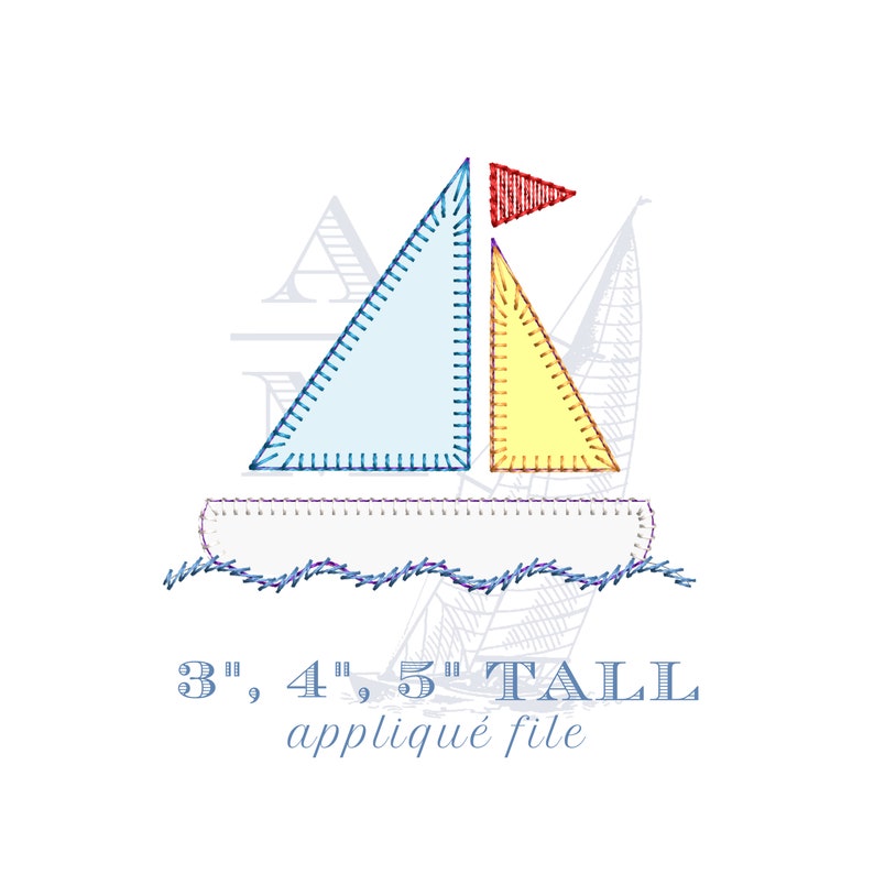 Boat Applique Embroidery Design With Sketch Vintage Finish 3 - Etsy