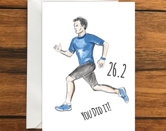 Marathon card | Etsy