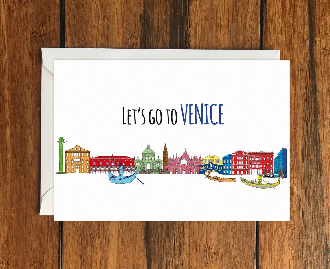Let's Go to Venice Greeting Card A6 - Etsy