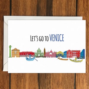 Let's Go to Venice Greeting Card A6 - Etsy
