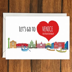Let's Go to Venice Greeting Card A6 - Etsy